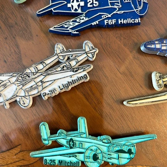 Vintage | Accents | Vintage Military Plane Souvenir Magnet B25 F4u B24 ...